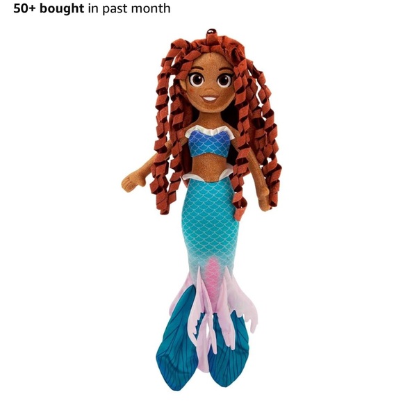 Disney | Toys | Mermaid Plush Toy With Blue Tail | Poshmark